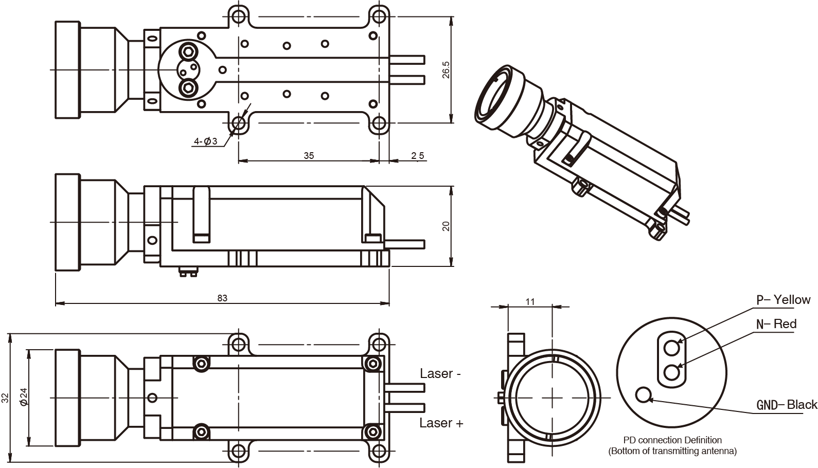 1535nm Er:glass Q-switched nanosecond laser _1535 eye-safe laser ...